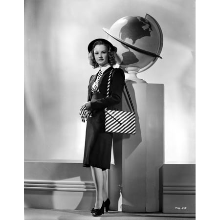 Martha Holliday on a Stripe Bag and standing Portrait Photo Print (8 x ...