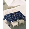 60x102 Inch Outdoor Tablecloth with Umbrella Hole Zipper Rectangle Wavy ...