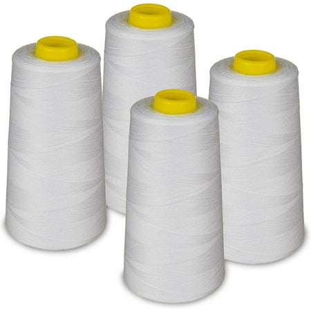 Lepai 4 spools of overcasting thread 40S/2 White | Walmart Canada