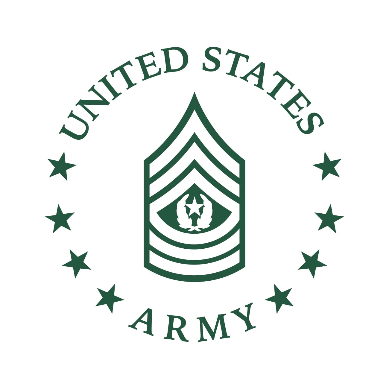 E-9 Sergeant Major of the Army US Army Rank Sticker Decal Die Cut ...