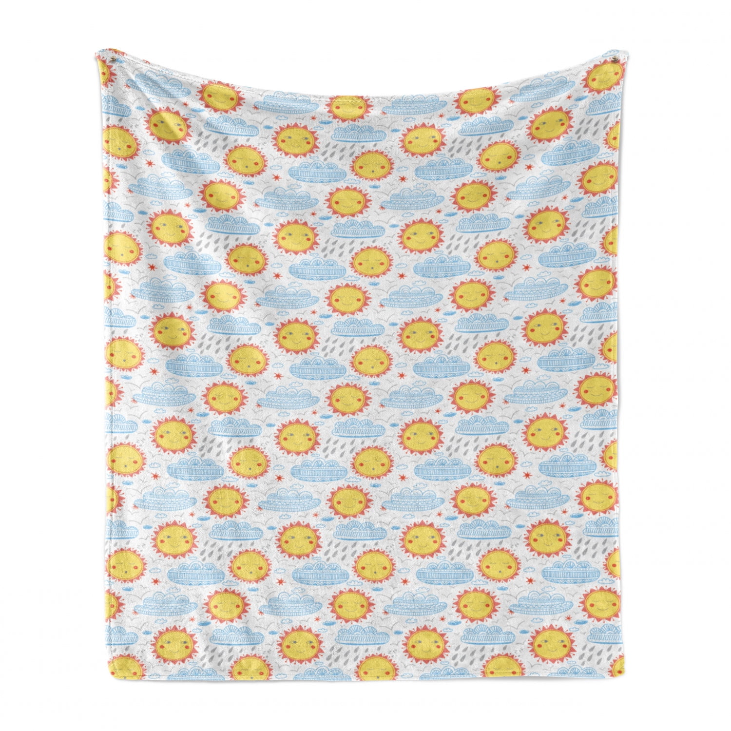 Sun Soft Flannel Fleece Throw Blanket, Continuous Weather Conditions ...
