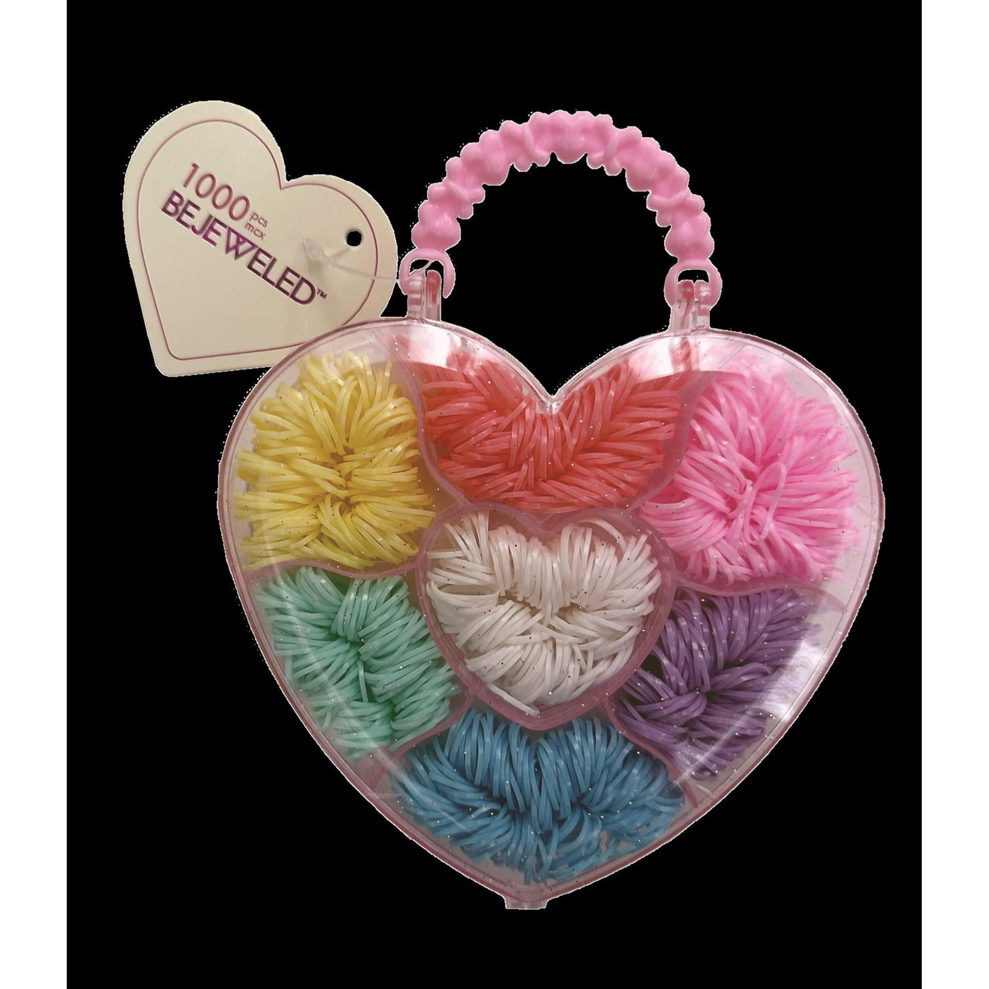 Click here for Bejeweled 1000 Pc Poly Bands In Heart Case prices