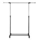 Zimtown Adjustable Rolling Clothes Rack Single-Bar Rail Hanging Garment ...