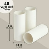 48 Pack Thick Cardstock Toilet Paper Rolls for DIY Crafts, 1.6 X 4 In ...