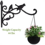 DEWEL Rustproof Iron Hanging Hook for Planters, Indoor/Outdoor Plants Decor, 8.75 in, Black ...