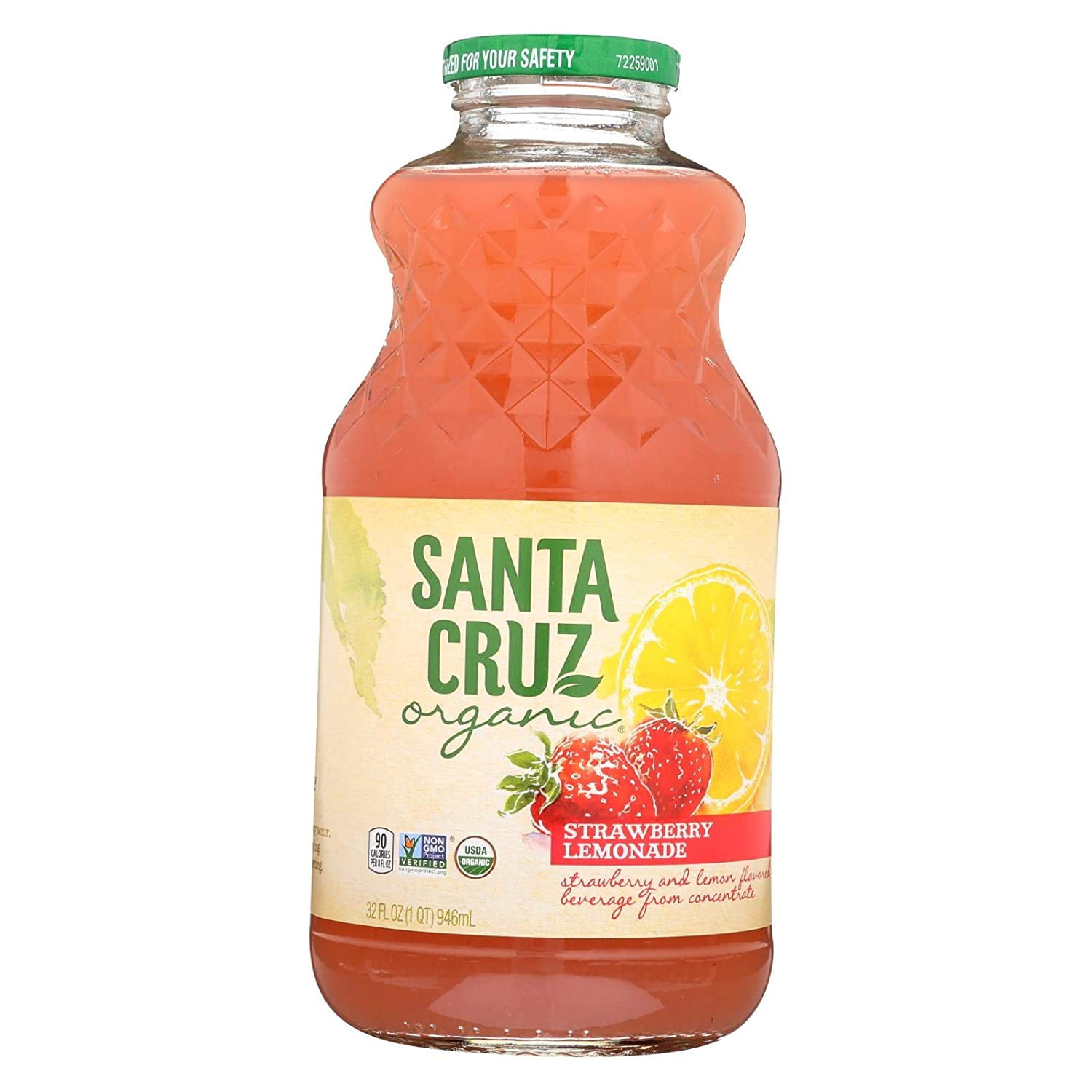 Santa Cruz Organic Drinks Strawberry Lemonade -- 32 fl oz Pack of 4 ...