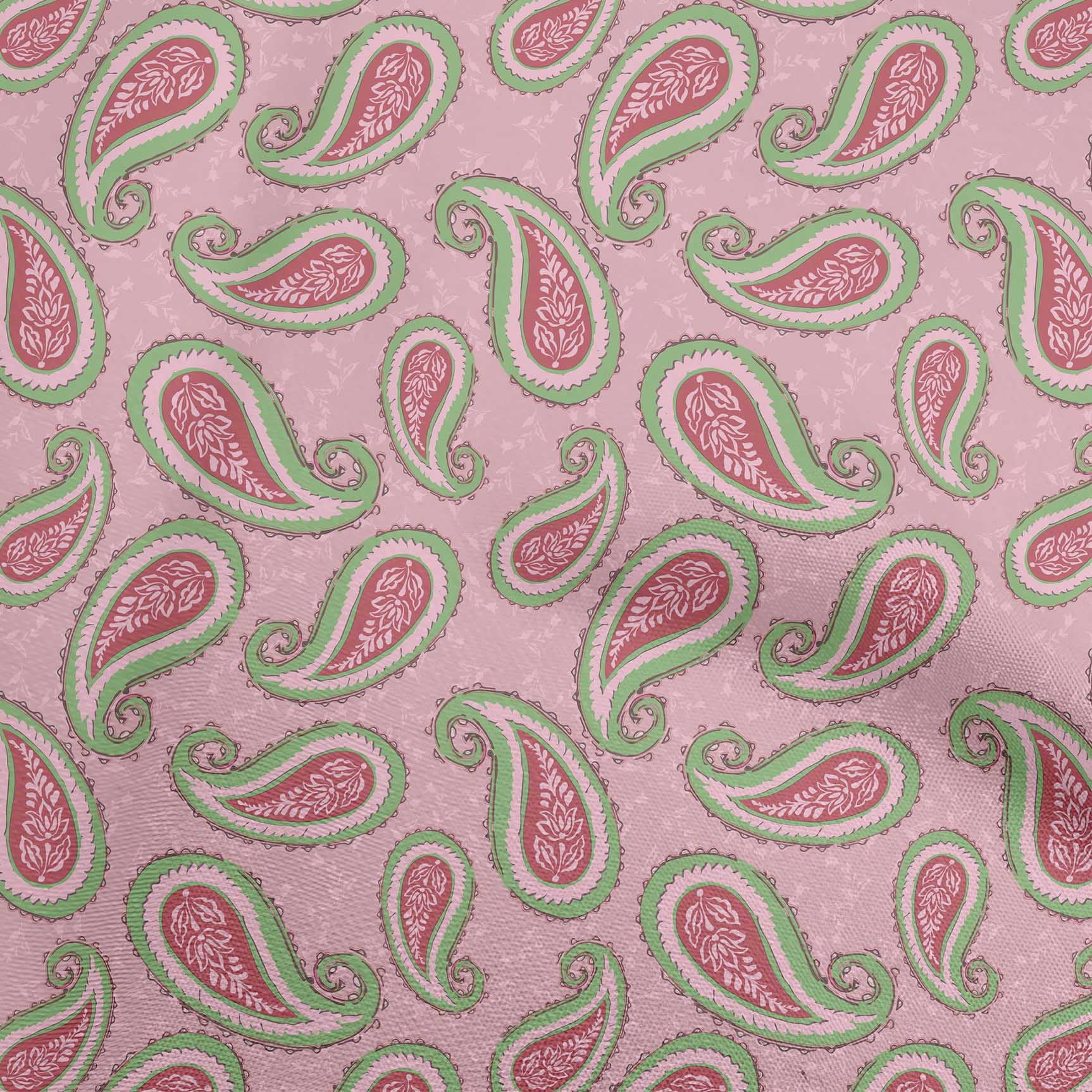 oneOone Cotton Poplin Light Pink Fabric Asian Traditional Floral ...