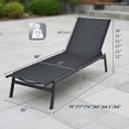 6-Position Adjustable Outdoor Chaise Lounge Chair – Rustproof Steel ...