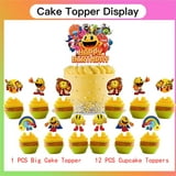 Pacman Party Supplies Decor Decorations Plates Movie Background Cake ...
