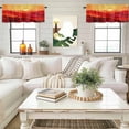 Abstract Ombre Red Wave Ocean Valances for Windows, Sky Modern Art ...