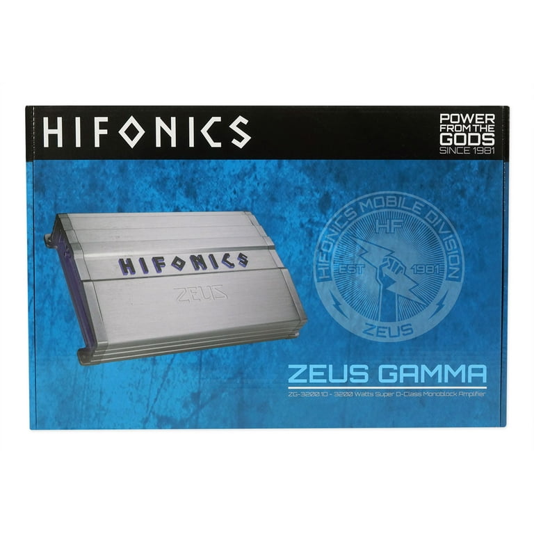Hifonics Zeus Gamma 3200W Monoblock Hifonics ZG-3200.1D Zeus Gamma ...