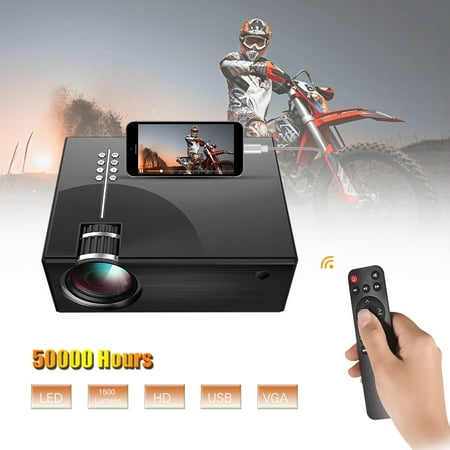 Portable LCD Projector Full LED Projector Can Synchronize Smart Phone ...