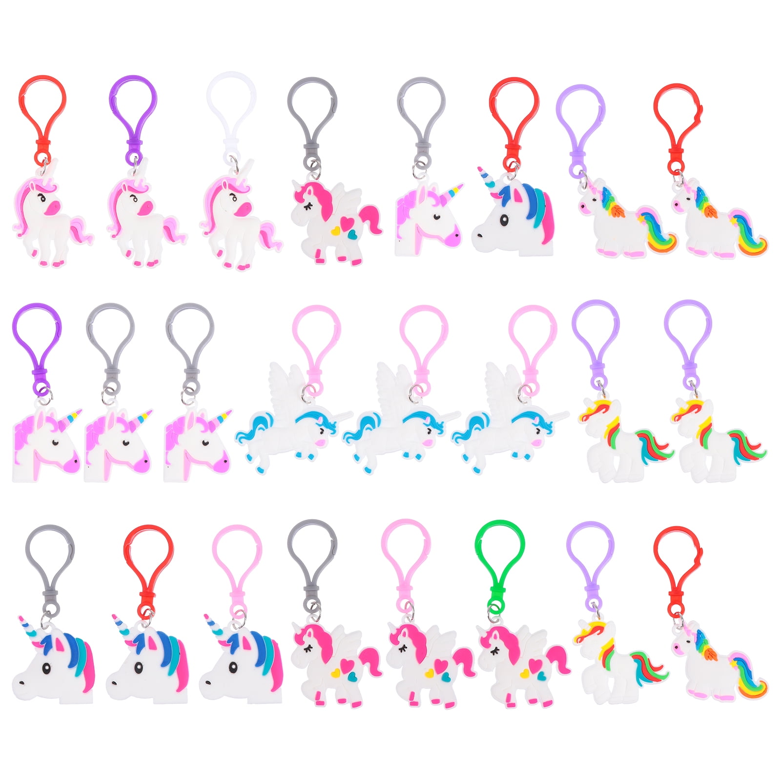 Click here for Ounona 24pcs Unicorn Keychains Cartoon Key Rings C... prices