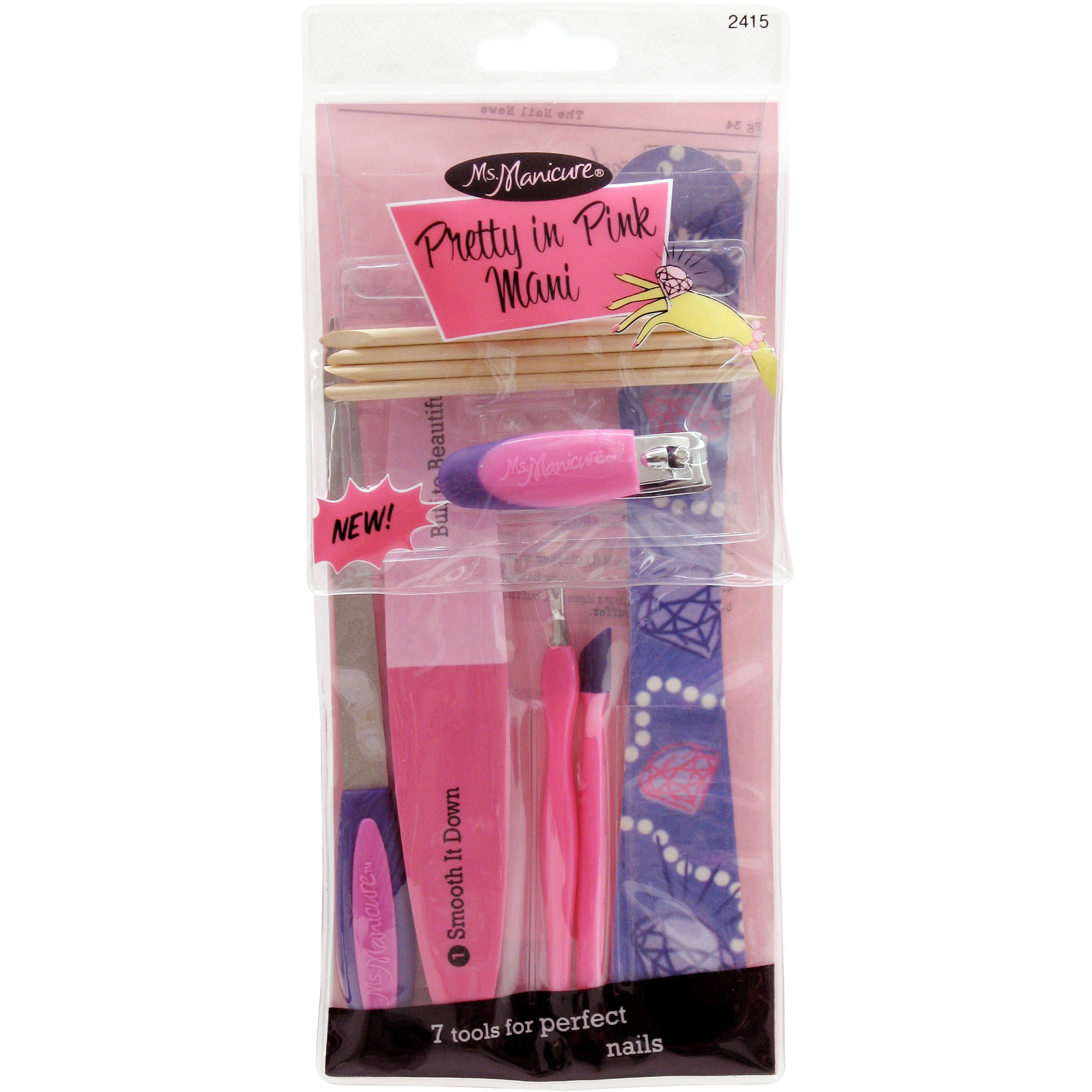 Ms. Manicure Pretty in Pink At Home Manicure Nail Kit 7pc - Walmart.com