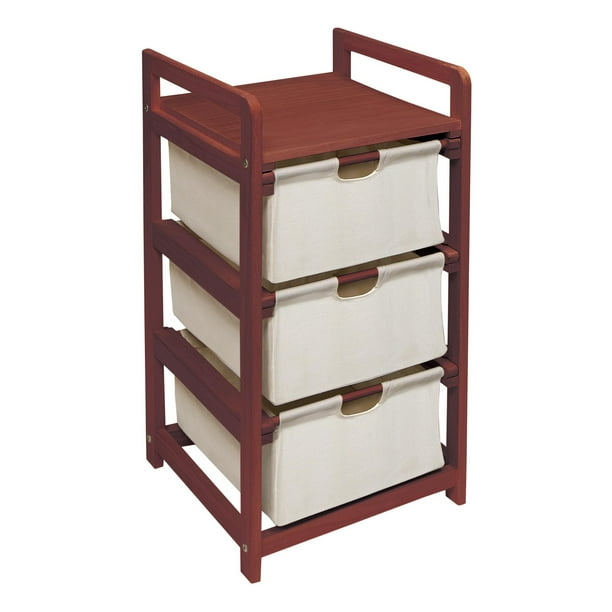 Cherry Three Drawer Hamper/Storage Unit - Walmart.com