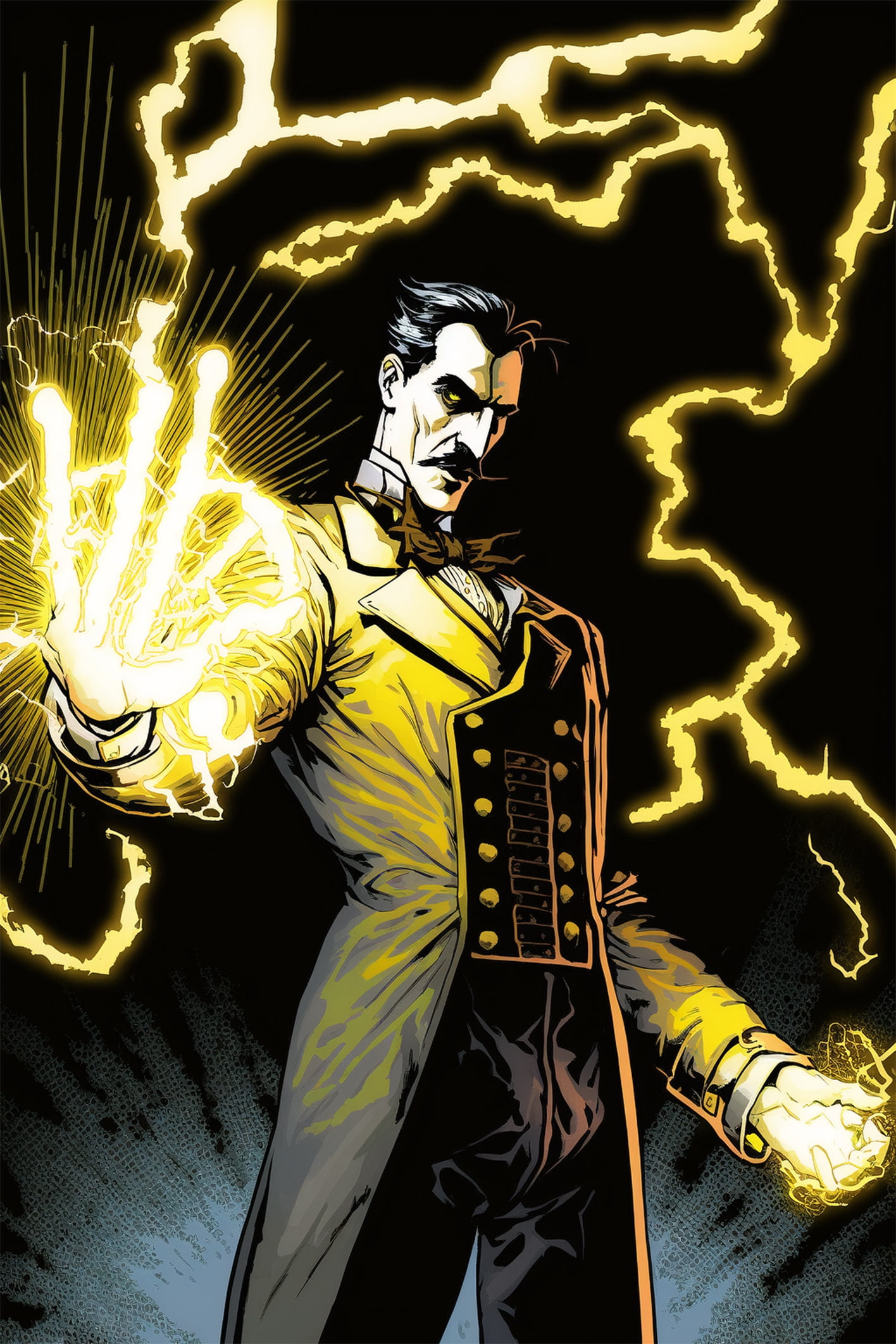 24x36 gallery poster, Nikola Tesla arcing electricity between his hands ...