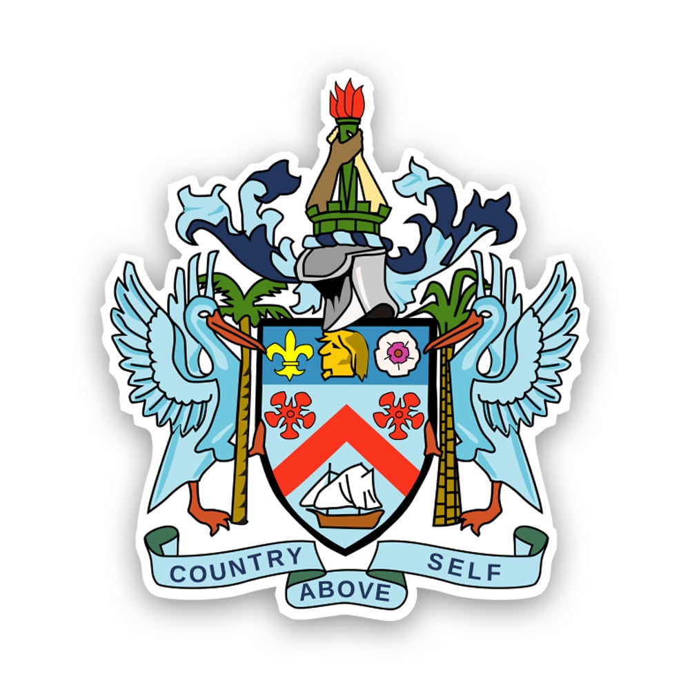 Kittitian Coat of Arms Sticker Decal - Self Adhesive Vinyl ...