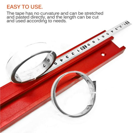 3m/117.9inch Stainless Steel Ruler Sticky Scale Ruler Measure Flat ...