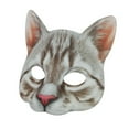 Adults Realistic Half-Face Cat Mask, Halloween Costume Party Accessory ...