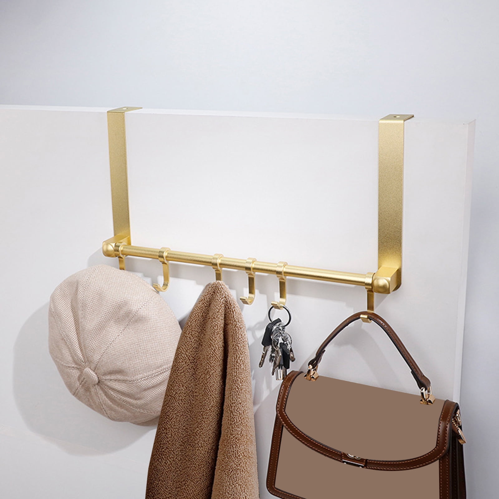 Warkul Coat Rack Wall Mounted Hooks, Heavy Duty Metal Coat Hook Rail ...
