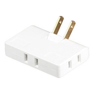 3 Outlet Grounded Swivel Wall Tap Splitter with 180° Rotating Plug, 1 ...
