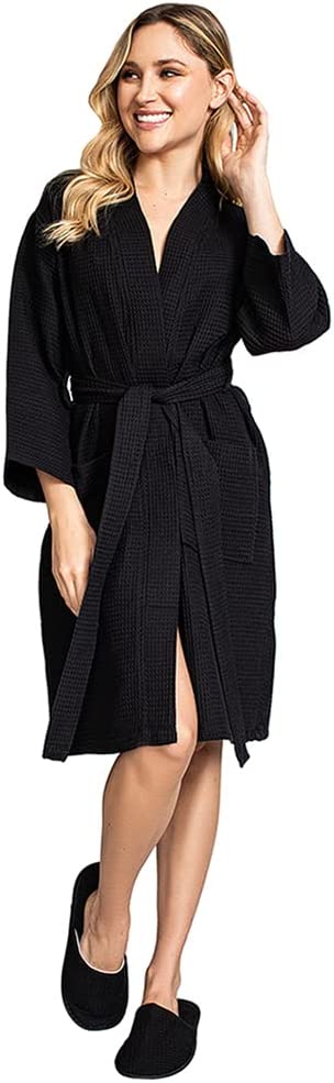 Lotus Linen Lightweight Waffle Robe for Women Kimono Bridesmaids Womens ...