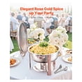 Chafing Dish Buffet Set, 5 Qt 4 Pack Rose Gold - Stainless Steel Food ...