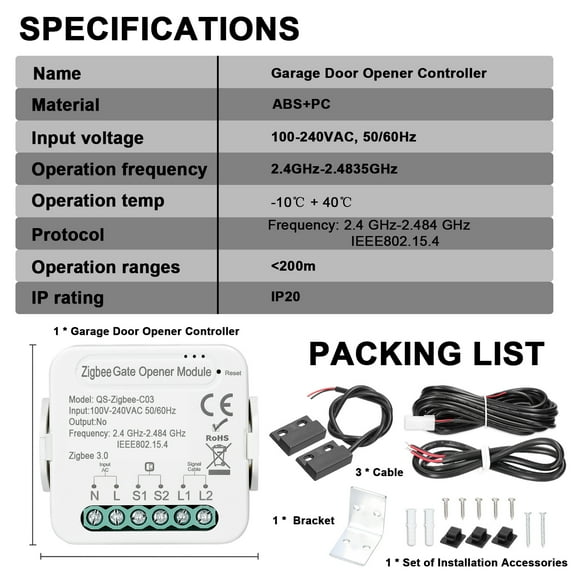 CRAFTSMAN 1/2 HP Smart Garage Door Opener - myQ Smartphone Controlled ...