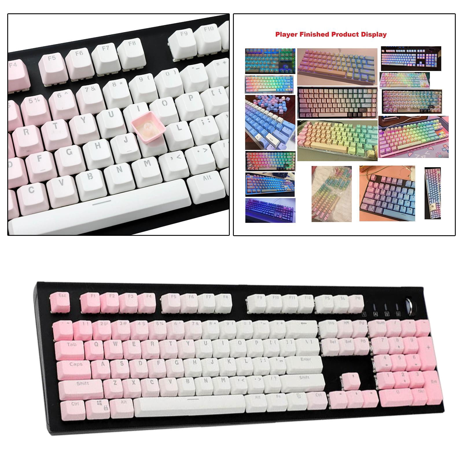 104 Keys Gaming Gradient Mechanical Keyboard Set Thick for Laptop ...
