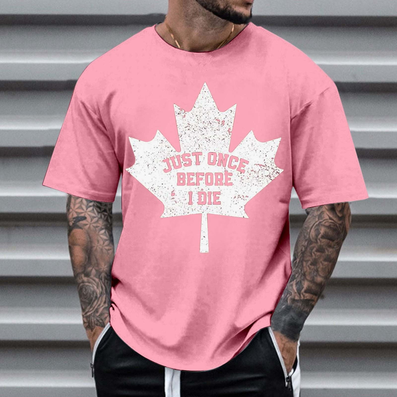 Click here for Chaochao Men T Shirts Canadian Maple Leaf T Shirt... prices