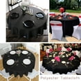 Pesonlook 8 Pack Round Tablecloths 60 Inch Black Polyester Tablecloth ...