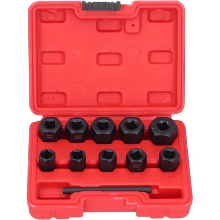 Screw Extractor Kit, 10 Screw Remove Socket, Broken Bolts Remover Tool ...