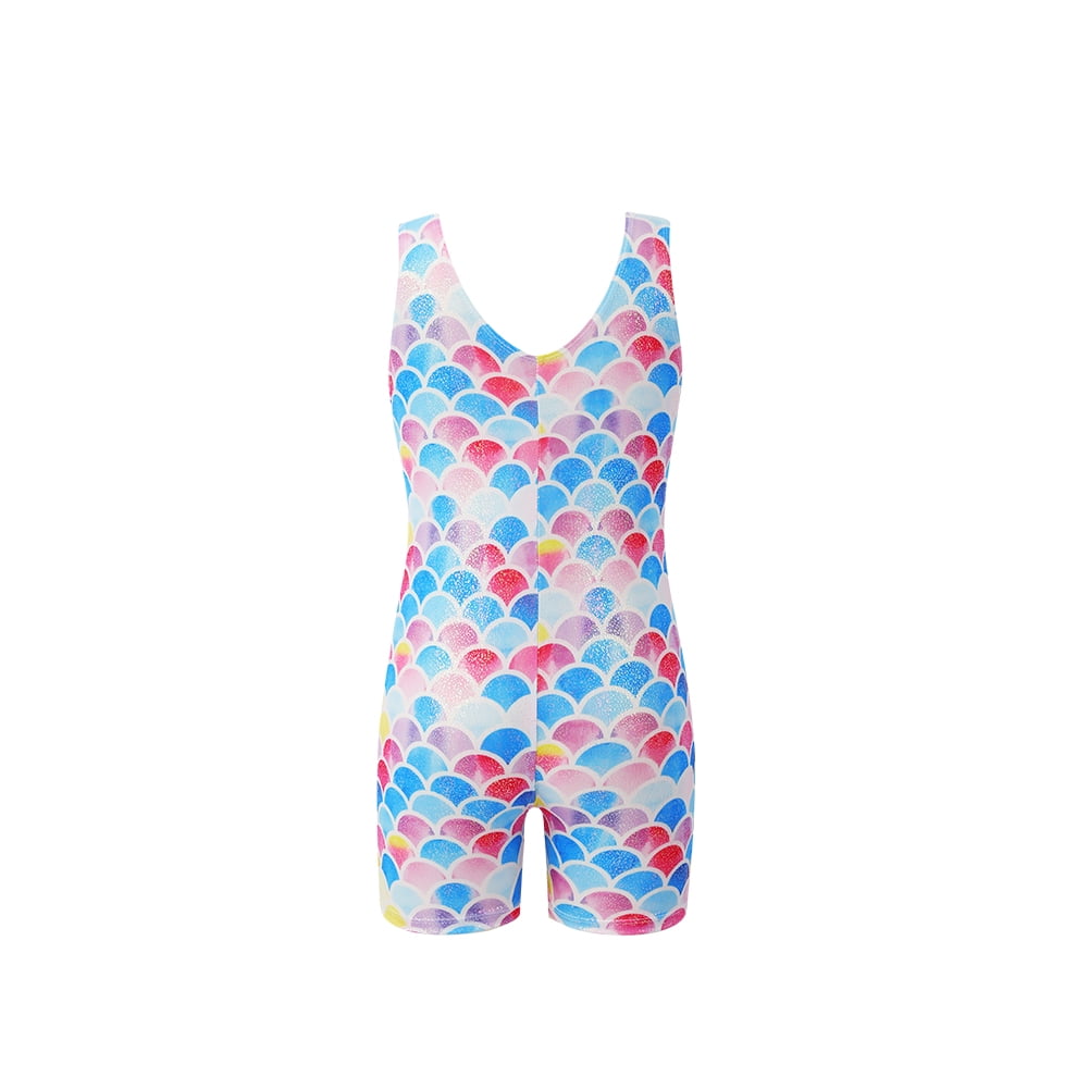 3-12T Girls Gymnastics Leotards Toddler Kids Dance Unitards Biketards ...