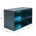 Holaki Freestanding 2-Layer Wood Glass Door Shoe Box, Black - Shoe ...