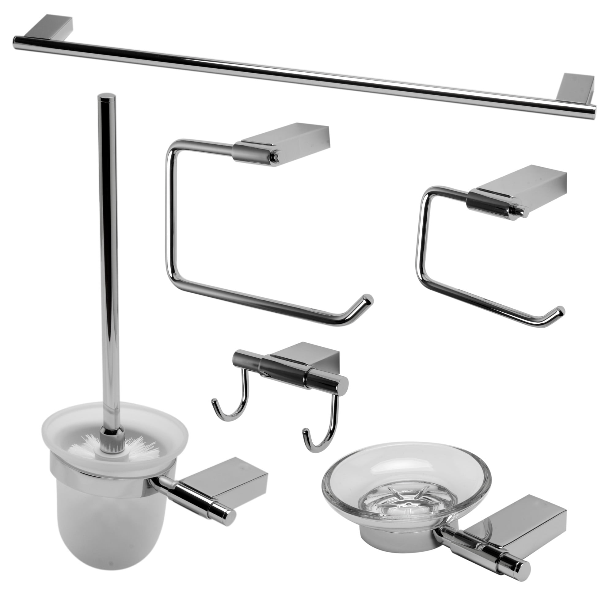 ALFI brand AB9515-PC Polished Chrome 6 Piece Matching Bathroom ...