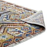 Modway Florita Distressed Southwestern Aztec 5x8 Area Rug in ...