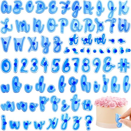 84 Pieces Alphabet Cake Stamp, Alphabet Upper Lower Case Fun Fonts ...