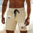 WERYOUNG Casual Athletic Shorts For Man Patriotic American Flag Shorts ...