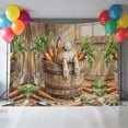 Rabbit Tail Backdrop for Photography, Wooden Barrel Carrots Whimsical ...