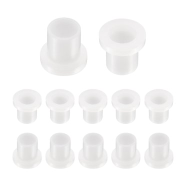 Uxcell 8mmx10.6mmx12mm Flanged Sleeve Bearings Nylon Bushings, Black 12 ...