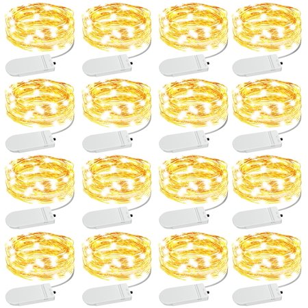 16 Pack Fairy Lights Battery(Included) Operated, IP68 Firefly Ferry ...