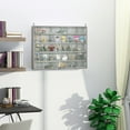 CNCJ Adjustable Wall-Mounted Shelves with 5-tier Display Cabinet, Grey ...