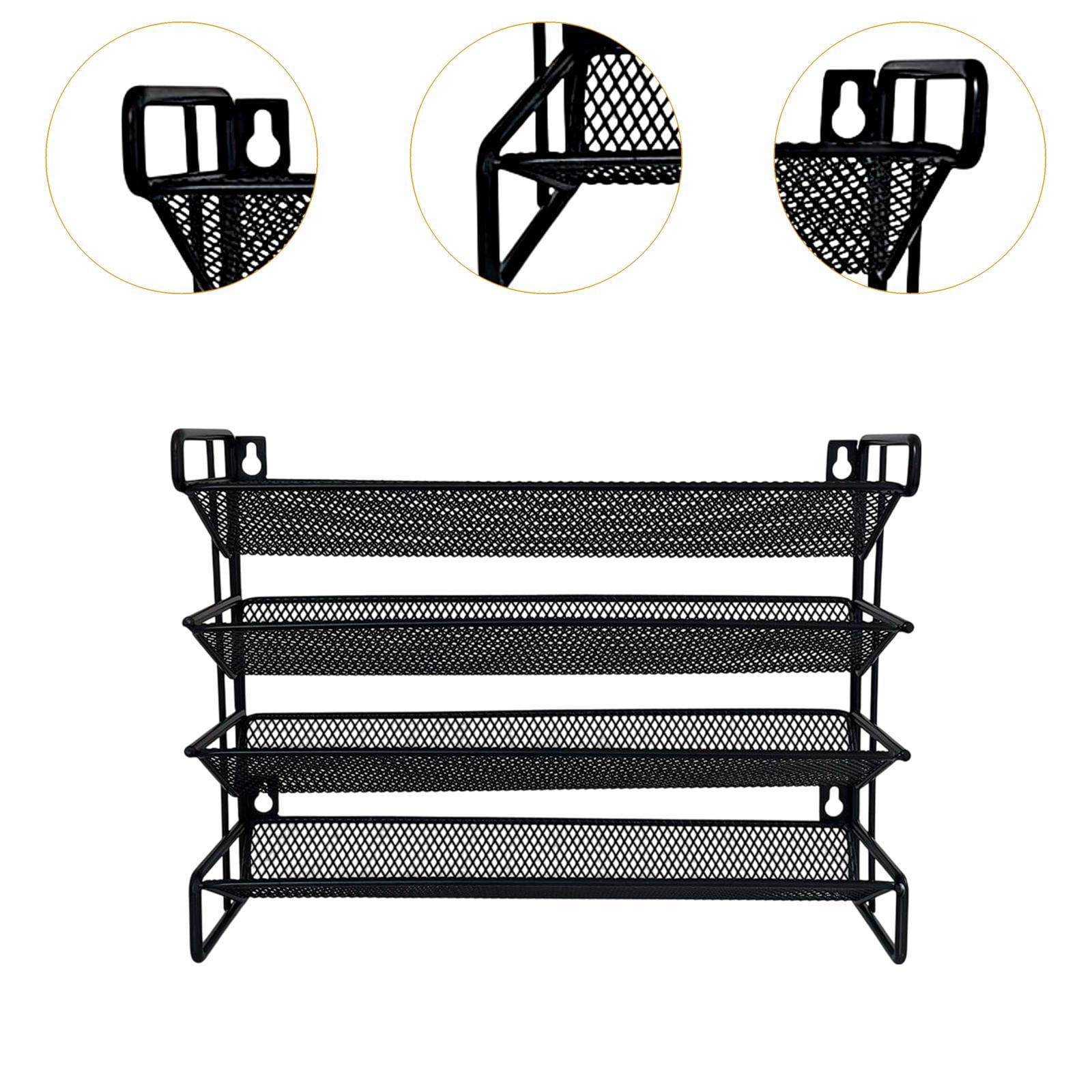 Click here for Nobrand Black 4-Layer Wall-Mounted Kitchen Spice R... prices