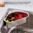 Triangular Kitchen Sink Organizers With Mesh Drain Basket Food Grade ...