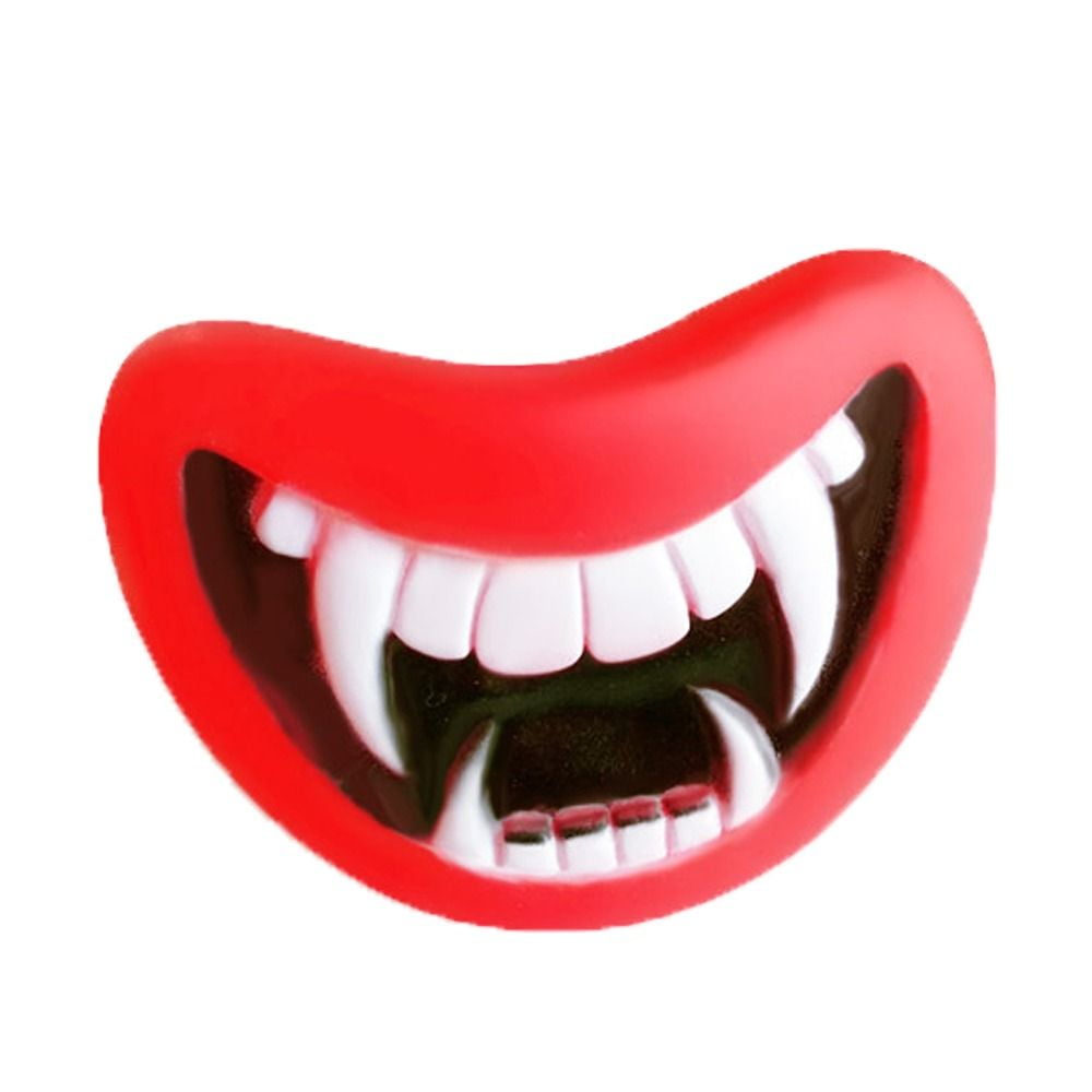 Safe Durable Sound Squeaky Prank Chew Toys Fangs Dummy Pacifier Soother ...