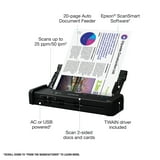 Epson WorkForce ES-200 Fast Portable Document Scanner with Computer ...