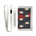 3d Red Blue Plaids Stars Trifold Wallets Card Holders Coin Pockets with ...