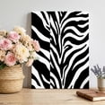 Abstract Tiger Print Canvas Wall Art for Living Room, Black White ...