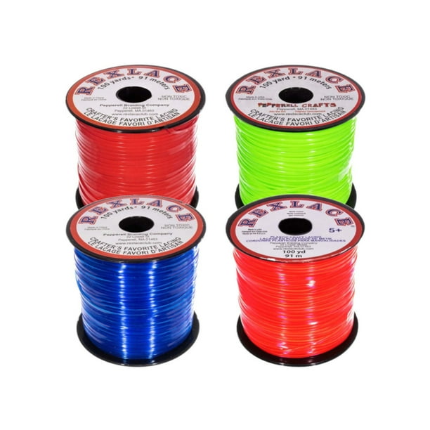Craft County Rexlace Plastic Lacing Multicolor Bundle Packs - 100 Yards ...