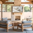 Abstract Art Outdoor TV Cover 52 to 55 inch White Marble Texture Gold ...